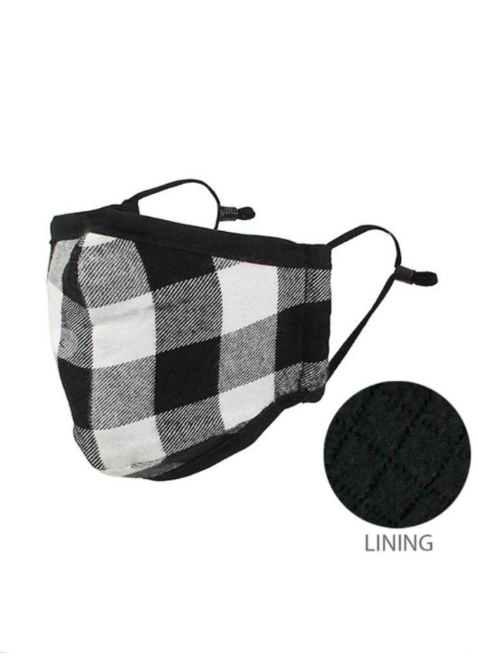 Buffalo checker mask in black